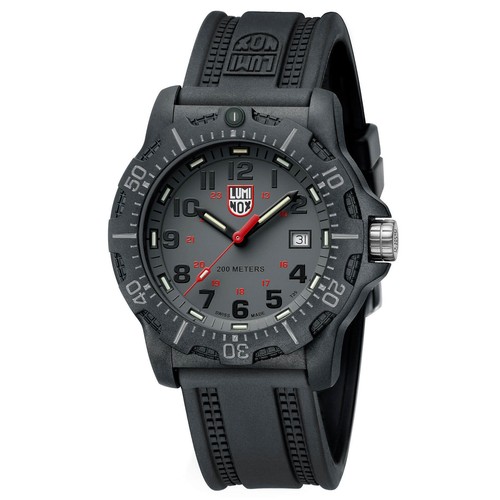 Luminox Men's Watch BlackOps Quartz Rotating Bezel Grey Dial Rubber ...