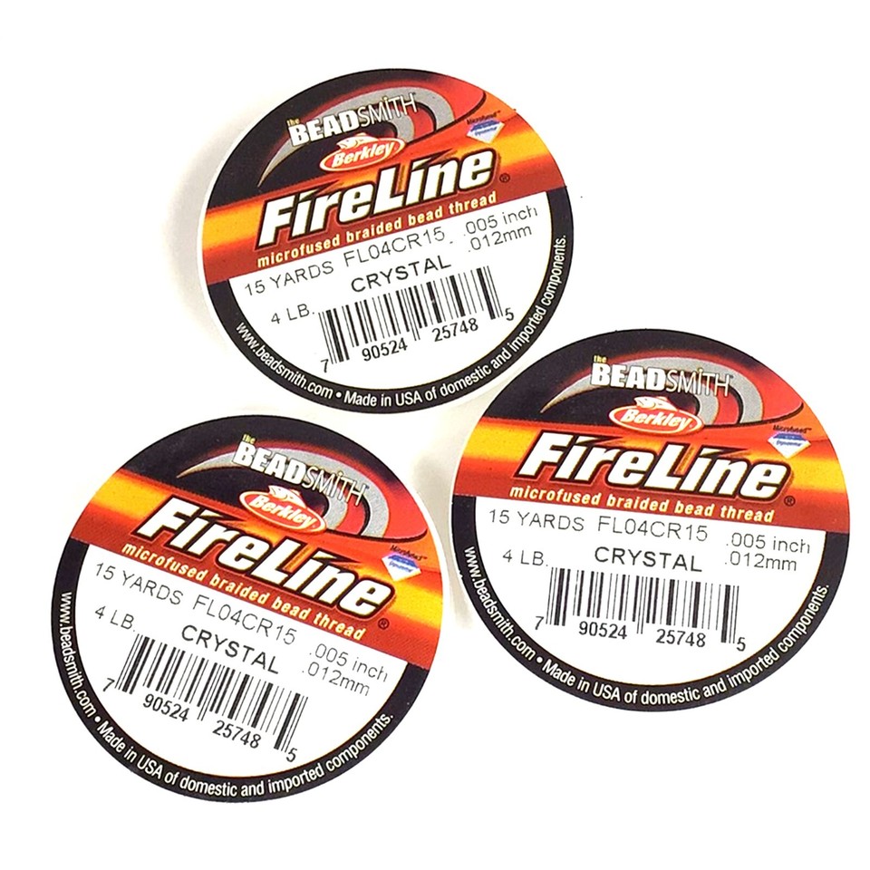FireLine Beading Thread 8LB Crystal Smoke Black Beadsmith 15YD 50 125 ...