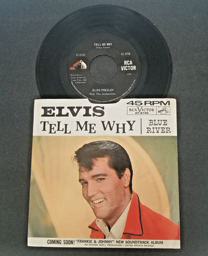 Vintage ELVIS PRESLEY 45RPM ~ Blue River / Tell Me Why 1965 NM Rock RCA ...