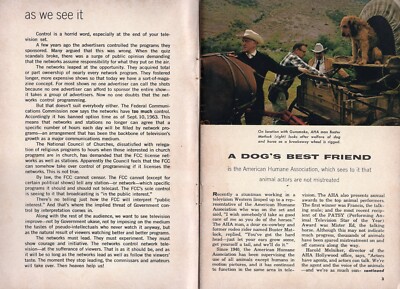 1963 TV ARTICLE ~ GUNSMOKE SET/AMA BUSTER MATLOCK/ANIMAL ACTORS/ PLUTO ...