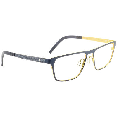Blackfin Eyeglasses BF785 Lincoln COL.588 Titanium Navy/Mustard Italy ...