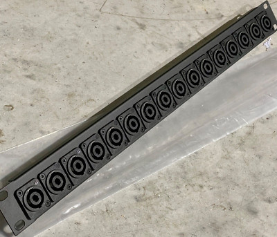 NEUTRIK NL4MPXX NL4 16x 1U SpeakON 19' Rack Panel Patch Speaker 4 Pole ...