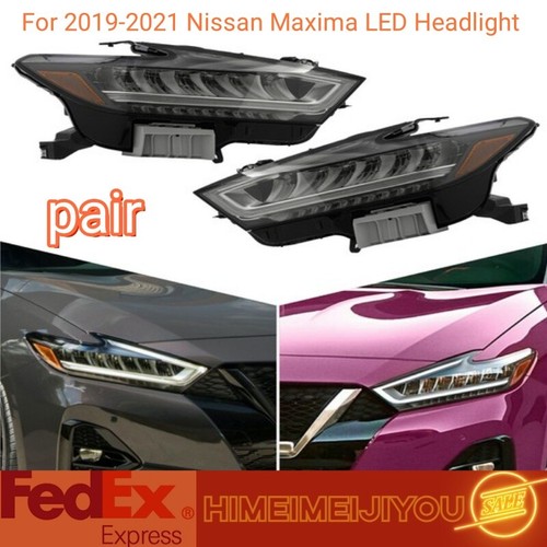 For 2019-2021 Nissan Maxima LED Headlight Assembly Headlamps Left+Right ...