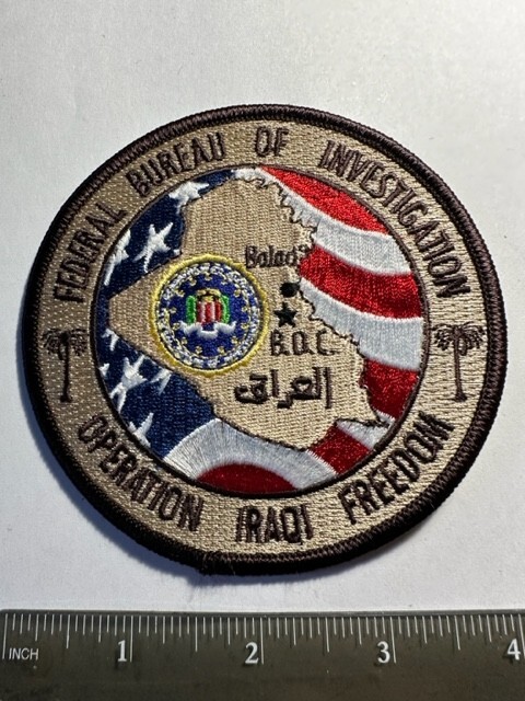 FBI Operation Iraqi Freedom Patch, no hook and loop backing, 4" | eBay