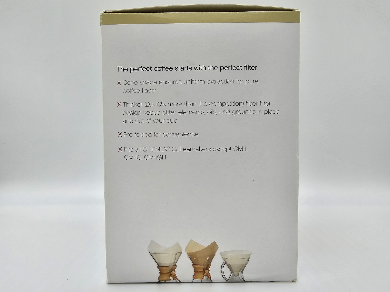 Chemex FSU-100 Square Pleated Coffee Filters - 100 Count for sale ...