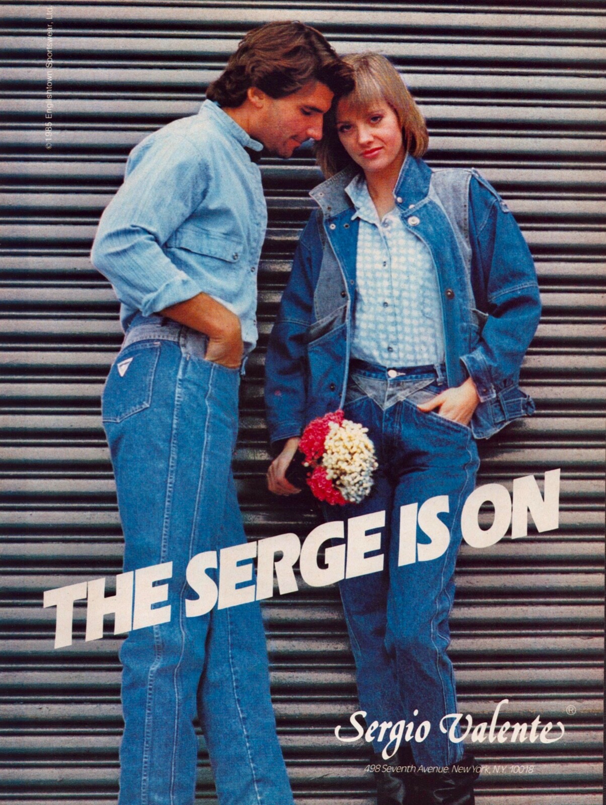 1985 SERGIO VALENTE Jeans ~ The Serge Is On ~ VINTAGE PRINT AD | eBay