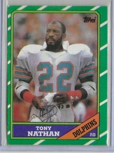 1986 Topps Football #46 Tony Nathan Miami Dolphins | eBay