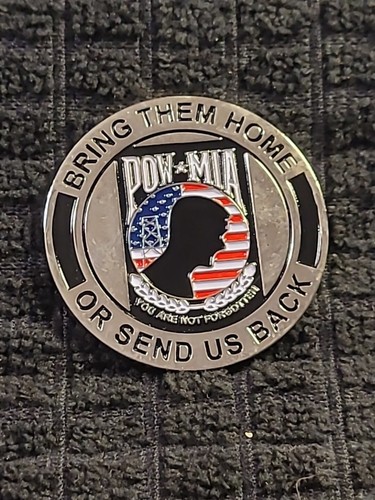 VFW CHALLENGE COIN POW MIA Bring Them Home Or Send Us Back Michigan ...