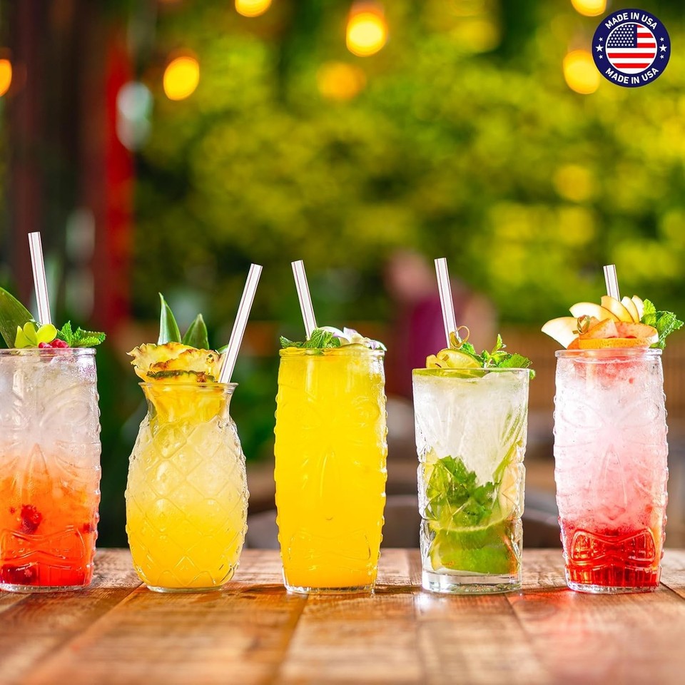 1000 Pack Disposable Striped Plastic Drinking Straws | eBay