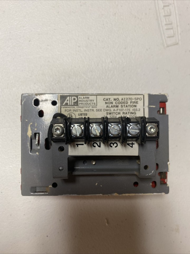 AIP Alarm Industry Products AI270-SPO Fire Alarm Manual Pull Station ...