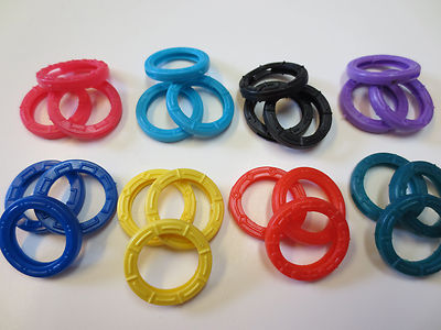 Lot 32 Identification Key ID Rings Covers / 8 Colors / Free Shipping | eBay