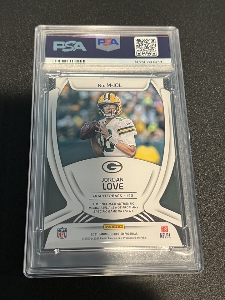 2021 NFL Certified Jordan Love Materials Patch (241/299) PSA 5 | eBay