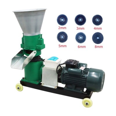 Feed Pellet Mill Machine 6 Plates Pellet Fodder Press Pelletizer 220V ...