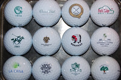 Set of 12 GOLF BALL Collectible LOGO Country Club , Course , Links | eBay