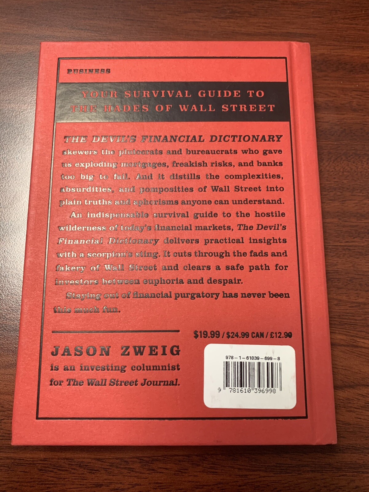 The Devil's Financial Dictionary by Jason Zweig (2015, Hardcover ...