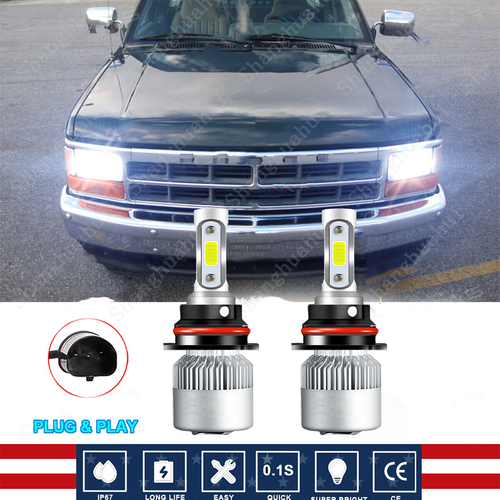 9004 LED For Dodge Dakota 91-96 Caravan 87-95 Headlight High-Low Beam ...
