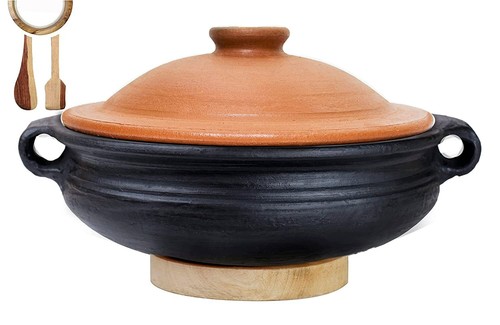 Terracotta Handmade Clay Handi Earthen Pot for Cooking & Serving with ...
