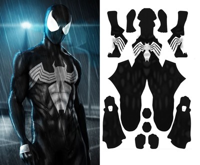 Spider-Man Comic Style Symbiote Costume Pattern | eBay