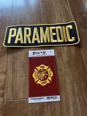 Paramedic large patch and firefighter vinyl decal | eBay
