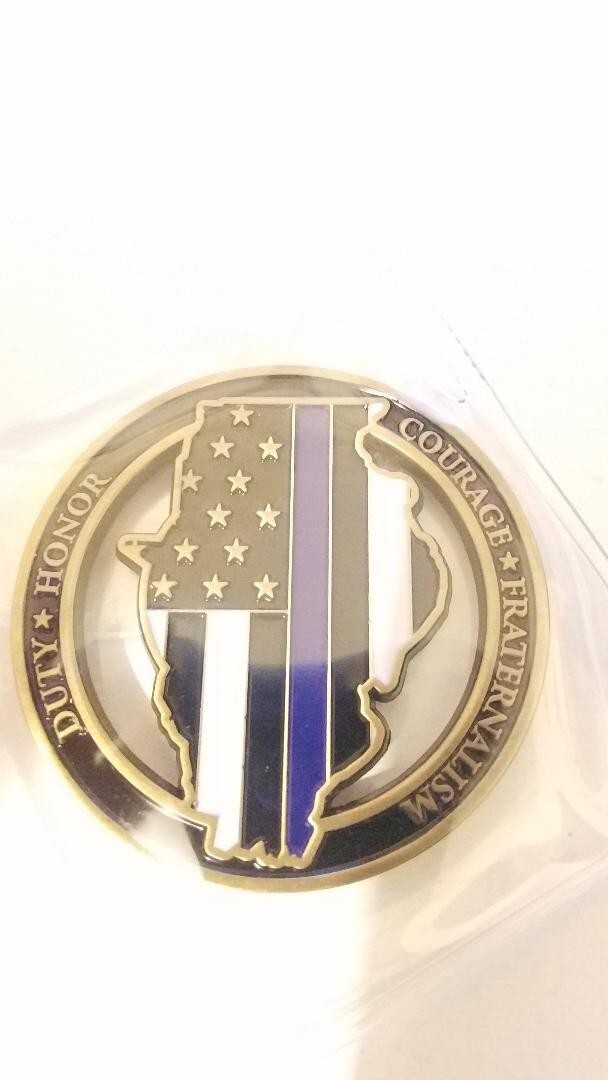 Illinois Fraternal Order of police Lodge FOP Challenge Coin New Chicago ...