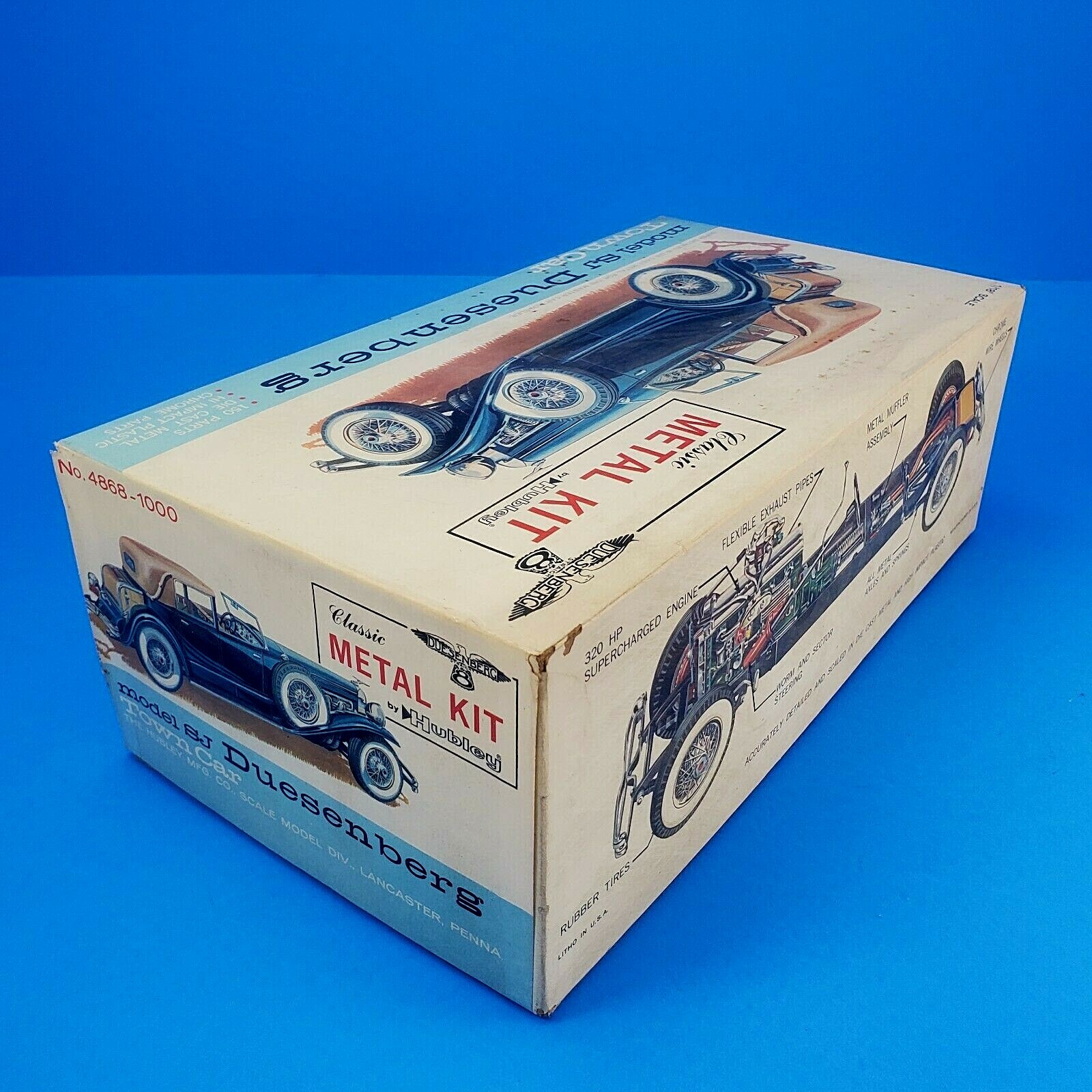 Vintage HUBLEY SJ Duesenberg Classic Metal Model Kit No. 4864 1/18 ...