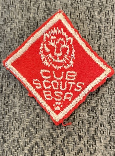 Vintage Red Velvet White Writing Diamond Cub Scouts Patch BSA | eBay
