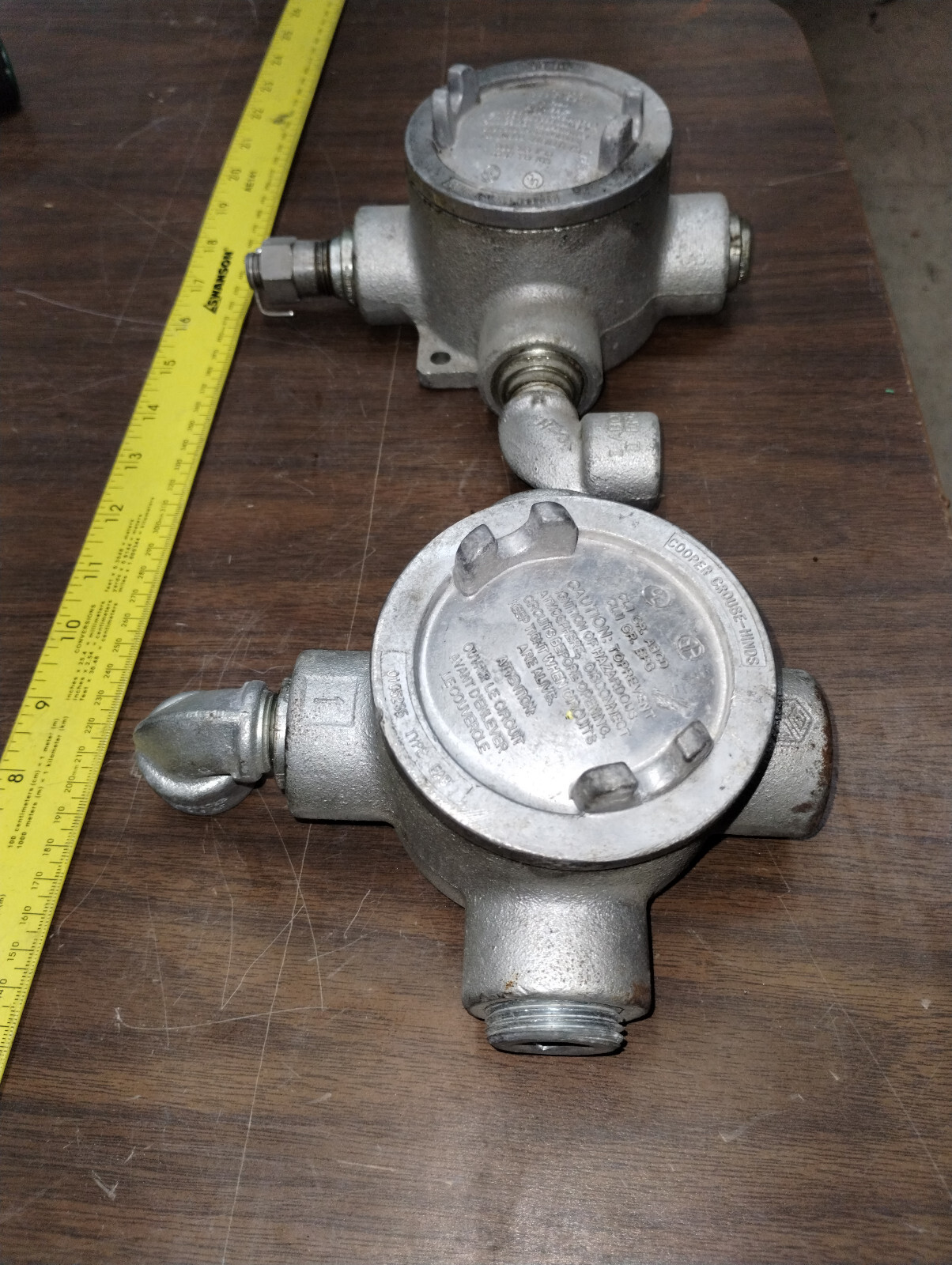 2X Eaton Crouse Hinds 1" EABX36 Explosion Proof Conduit Outlet X Box ...