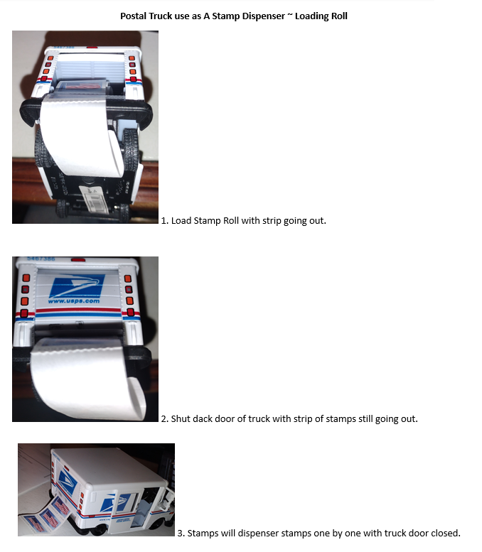 Postage/Stamp Dispenser Unique Replica Postal Carrier Truck ONLY (50% ...