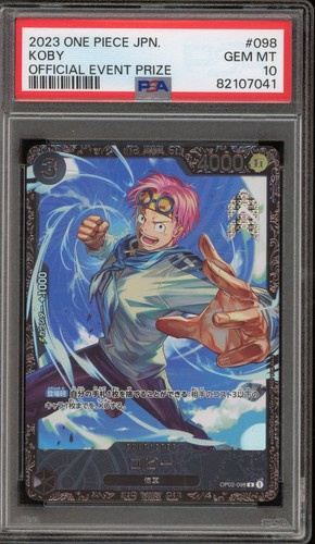 One Piece CCG Koby Official Event Prize Japanese Promo OP02-098 PSA 10 ...