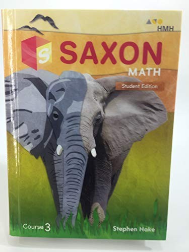 SAXON MATH: COURSE 3, 2018 By Houghton Mifflin Harcourt - Hardcover ...