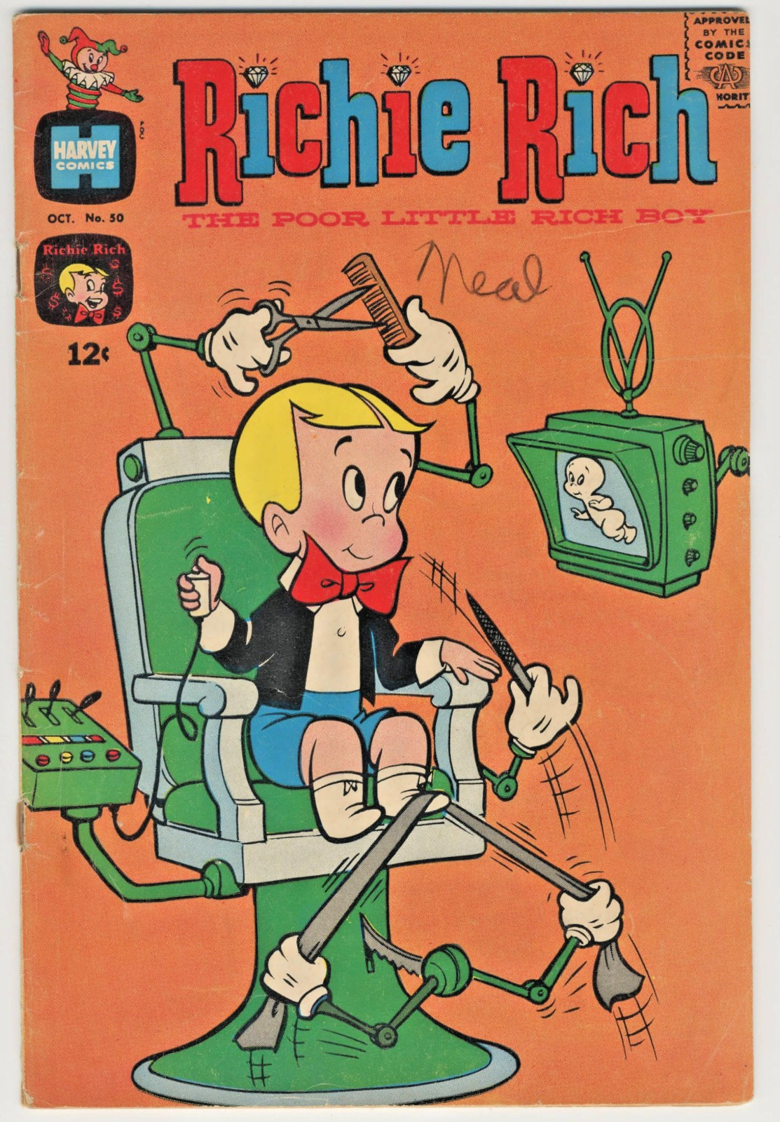 Richie Rich The Poor Little Rich Boy Vol. 1 No. 50 - Oct. 1966 | eBay