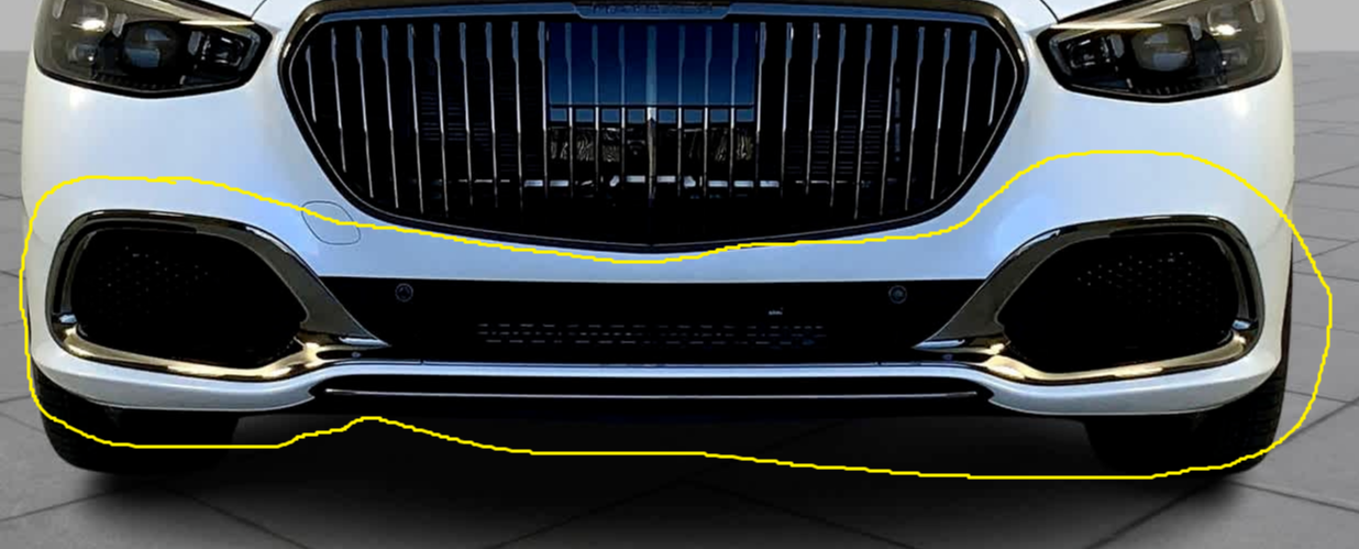 2021+ Mercedes-Benz Maybach W223 S580 S680 Front Bumper Night Series ...