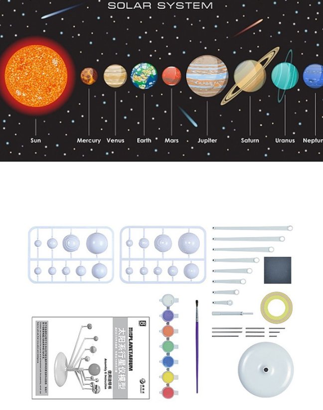 Teachers STEM DIY Solar System Planet Model Kit Kids Educational Toys ...