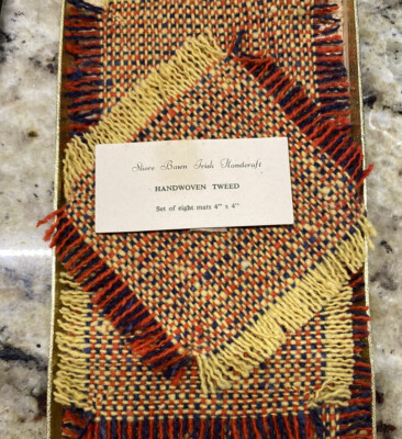 Slieve Bawn Irish Handcraft Handwoven tweed drink coasters | eBay