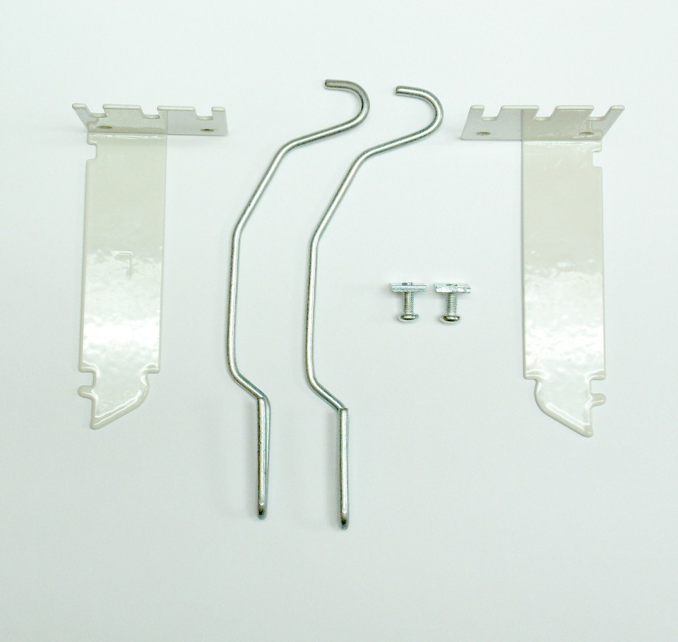 VALANCE CURTAIN ROD EXTENDER KIT ~ 1 Pair BRACKETS with 2 Wire CENTER ...