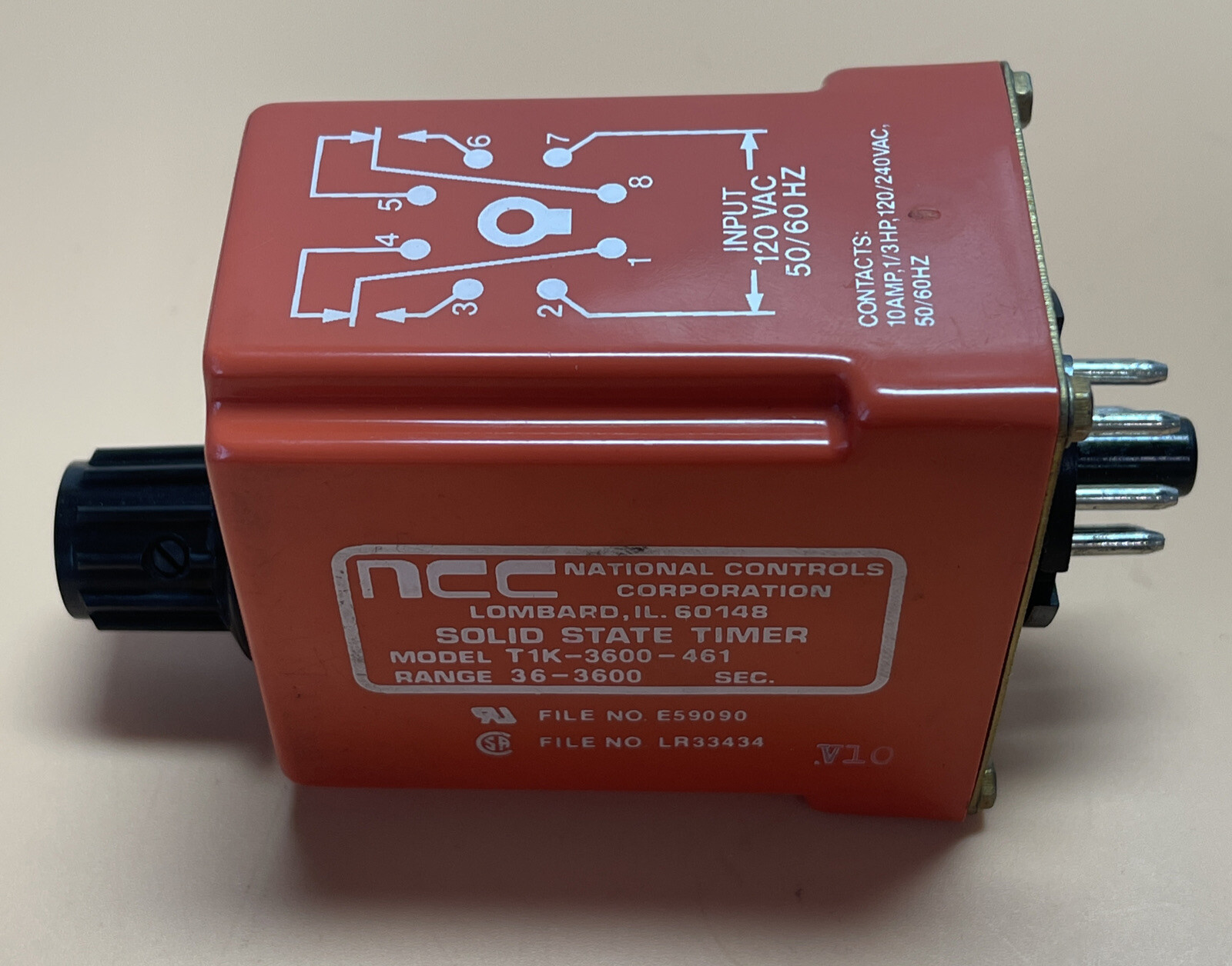 NEW OLD STOCK- NCC T1K-3600-461 Solid State Timer 36-3600 Seconds ...