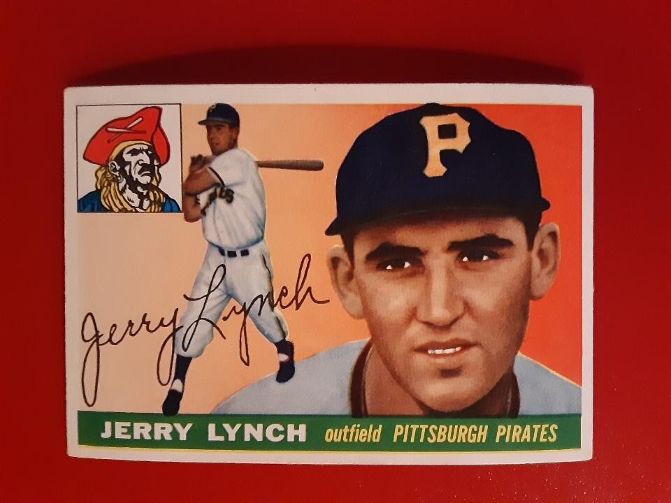 1955 TOPPS BASEBALL SET-BREAK #142 JERRY LYNCH PITTSBURGH PIRATES EX+ ...