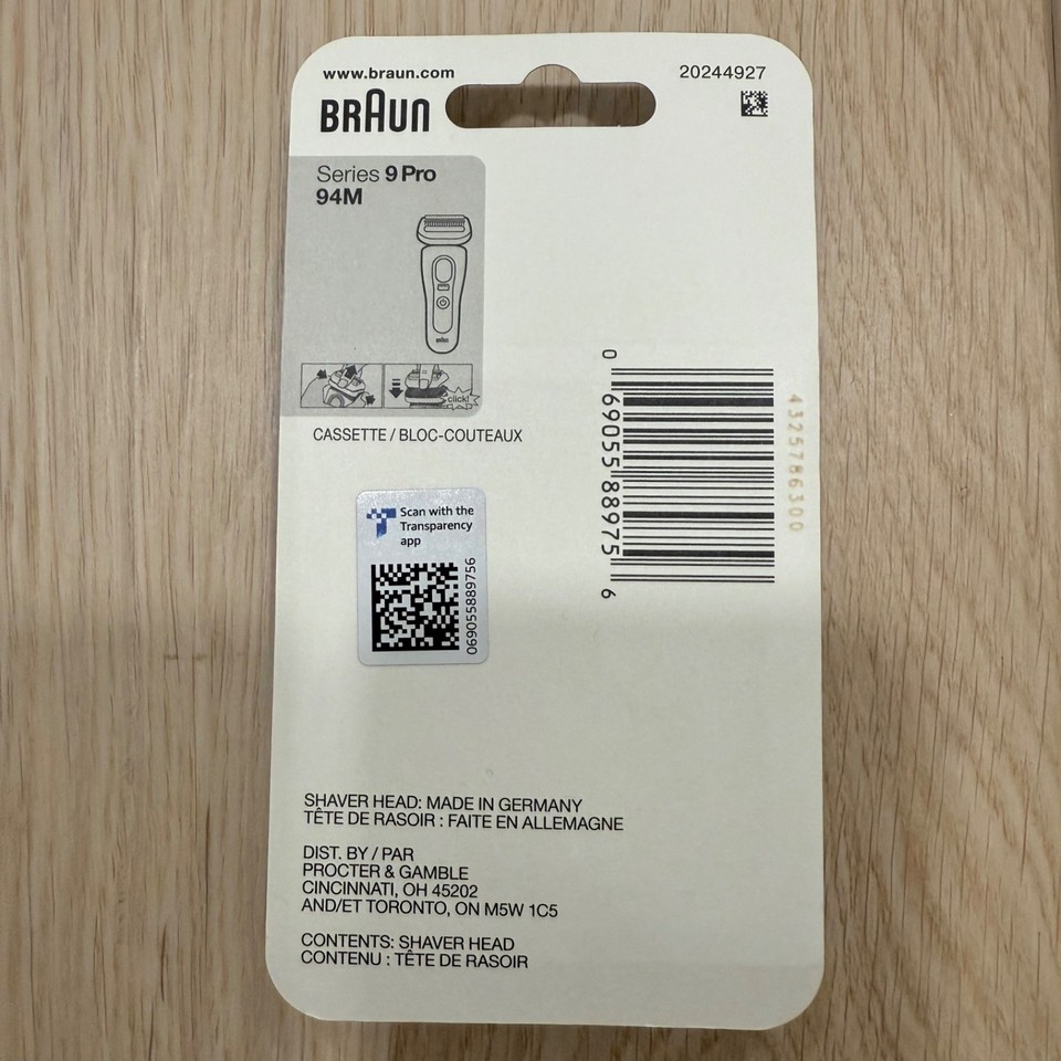Braun Authentic Shaver Replacement Head, Series 9, 94M | eBay