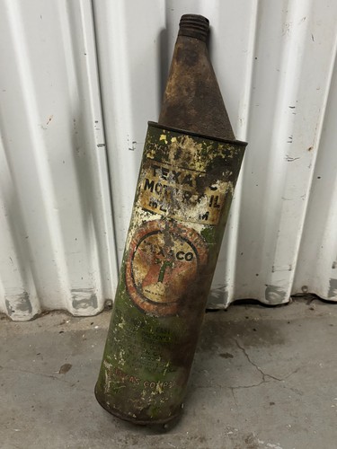 Texaco Easy Pour Motor Oil Can Gallon Vintage Early Green Gas Station ...