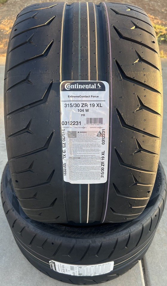 Set of TWO BRAND NEW 315/30ZR19 Continental ExtremeContact Force Tires ...