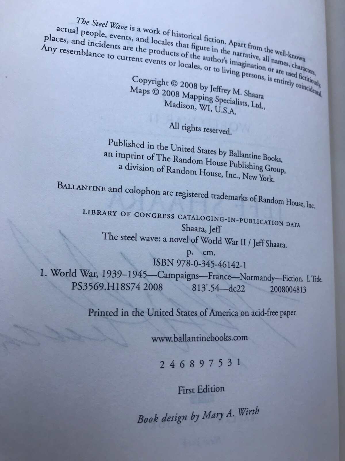 The Steel Wave signed by Jeff Shaara (Hardcover, 1st, New, World War II ...