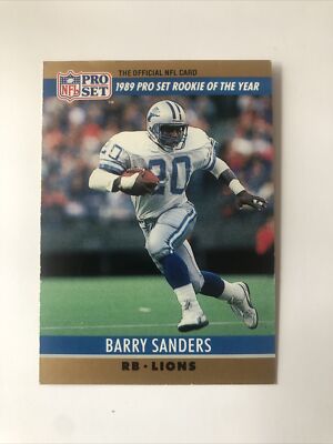 Barry Sanders 1989 Pro Set Rookie of the Year, #1 Card 1990 | eBay