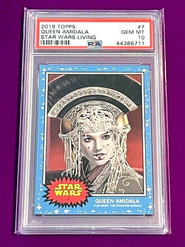 2019 Topps Star Wars Living Set #7 Queen Amidala PSA 10 Gem Mint SP ...