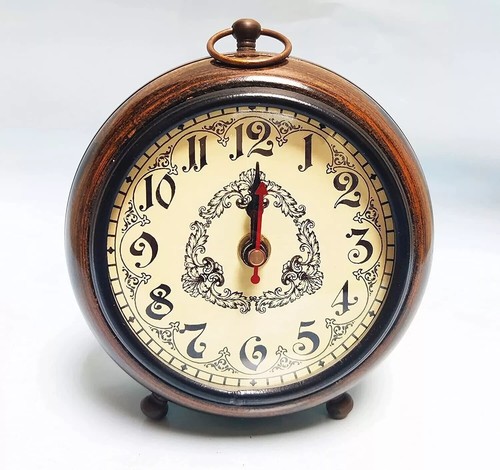 Antique Wooden Table Clock For Study, Room, Office, Table Decorative ...