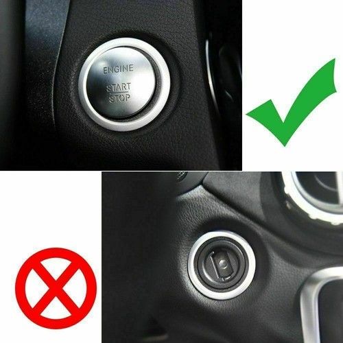 Red Carbon Fiber Cover For Mercedes W204 Keyless Engine Start/Stop Push ...