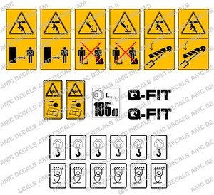 JCB TELEHANDLER LOADALL SAFETY WARNING DECAL STICKER SET | eBay