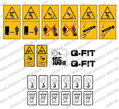 JCB TELEHANDLER LOADALL SAFETY WARNING DECAL STICKER SET | eBay