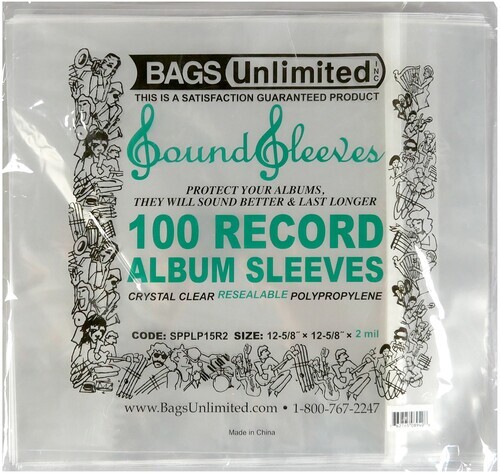 Bags Unlimited SPPLP15R - 12 Inch Record Jacket Sleeve - Resealable ...