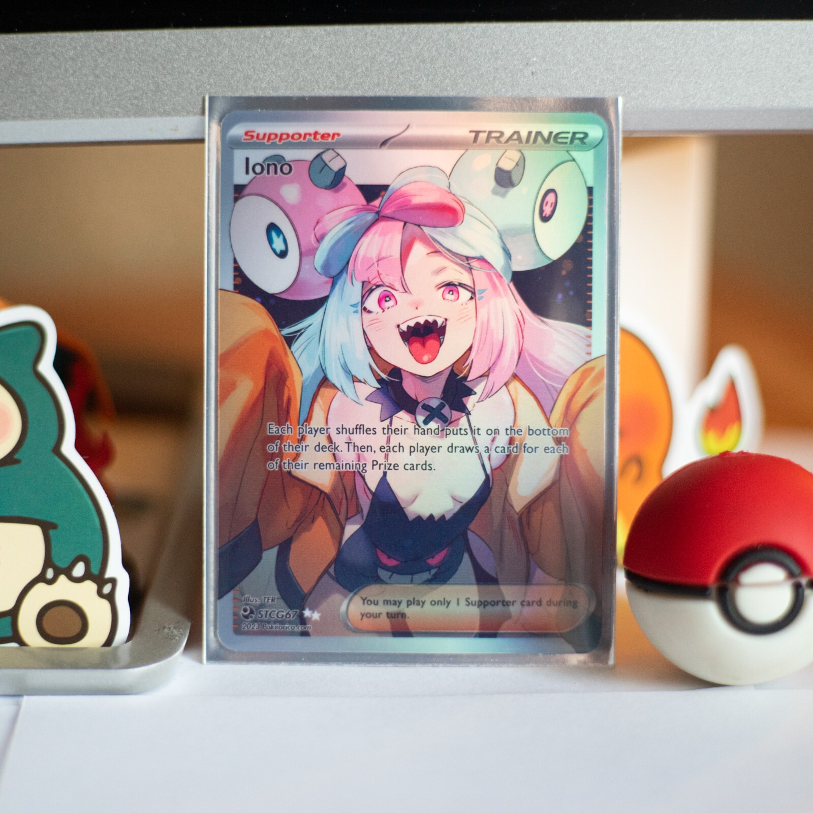 Iono Full Art Goddess Story Pokemon Waifu Trading Card Holofoil | eBay