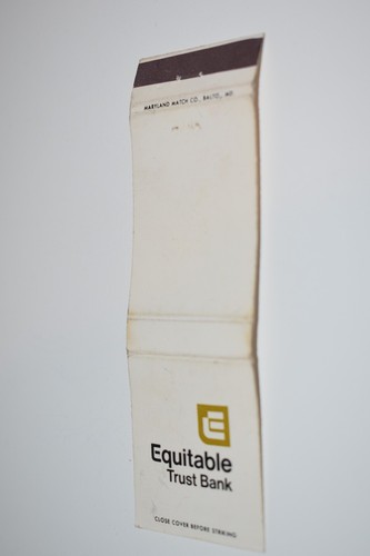 Equitable Trust Bank Advertising 20 Strike Matchbook Cover | eBay